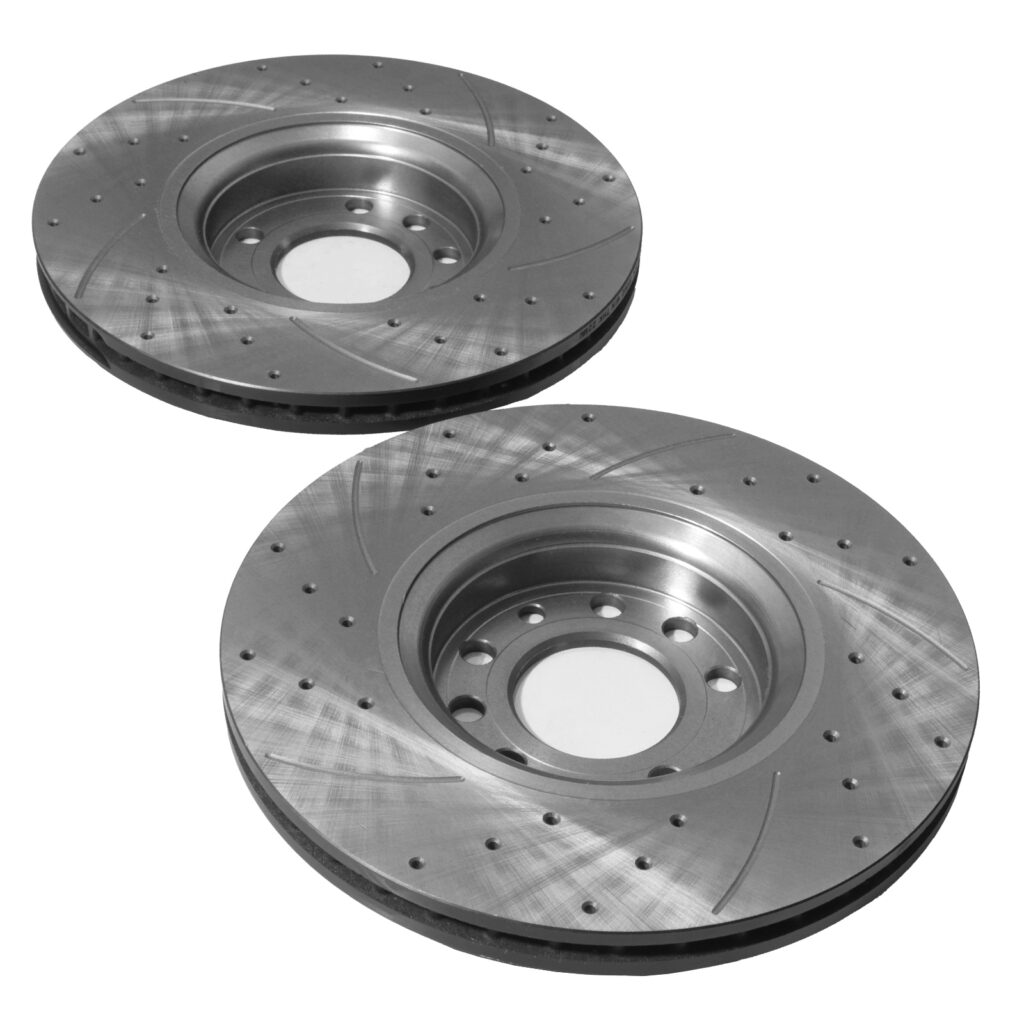 Front Drilled Grooved Brake Discs 308mm - Vauxhall Astra G H Corsa D ...