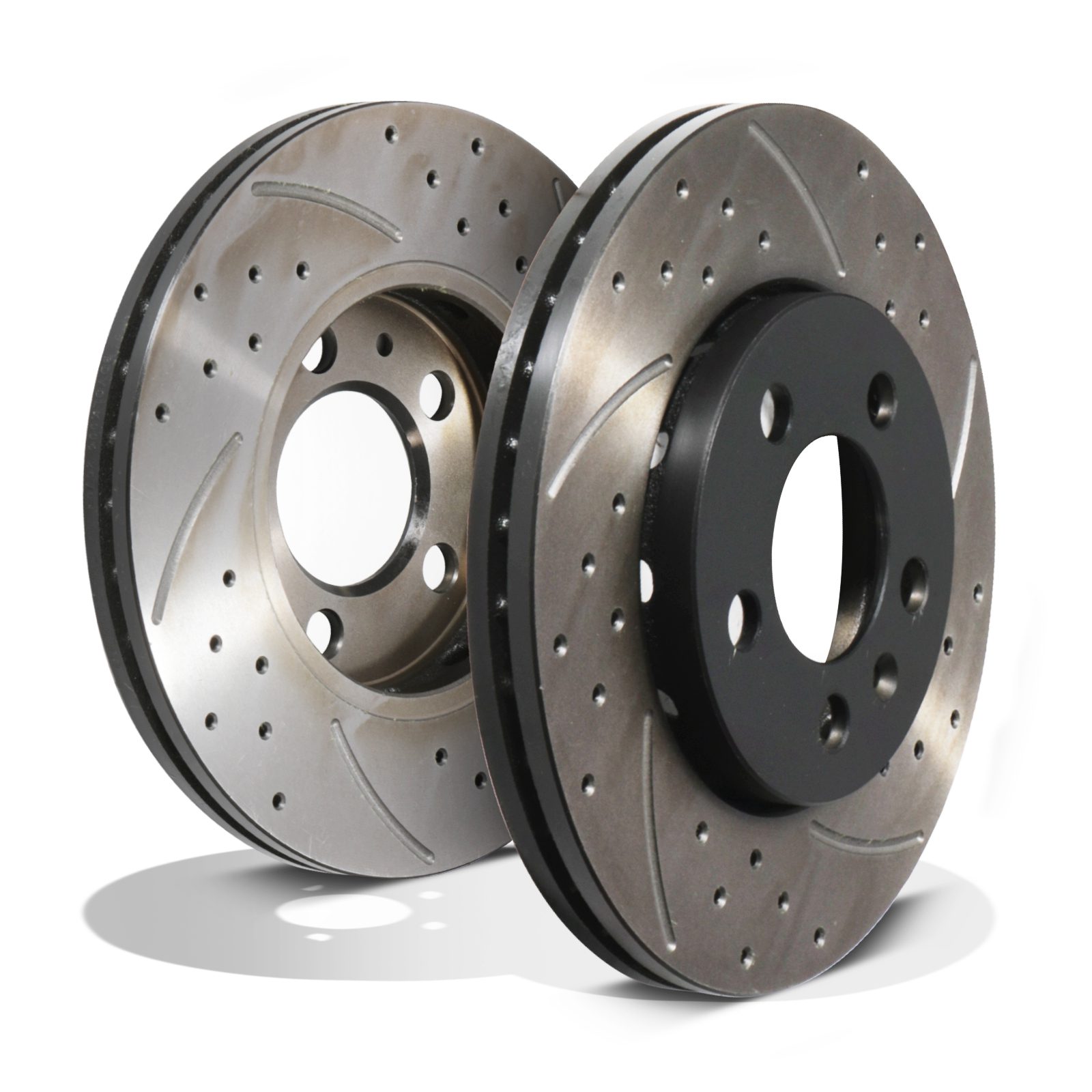 Rear Drilled Grooved 256mm Brake Discs For VW Golf Mk4 Bora 1.8T 2.3 V5 ...