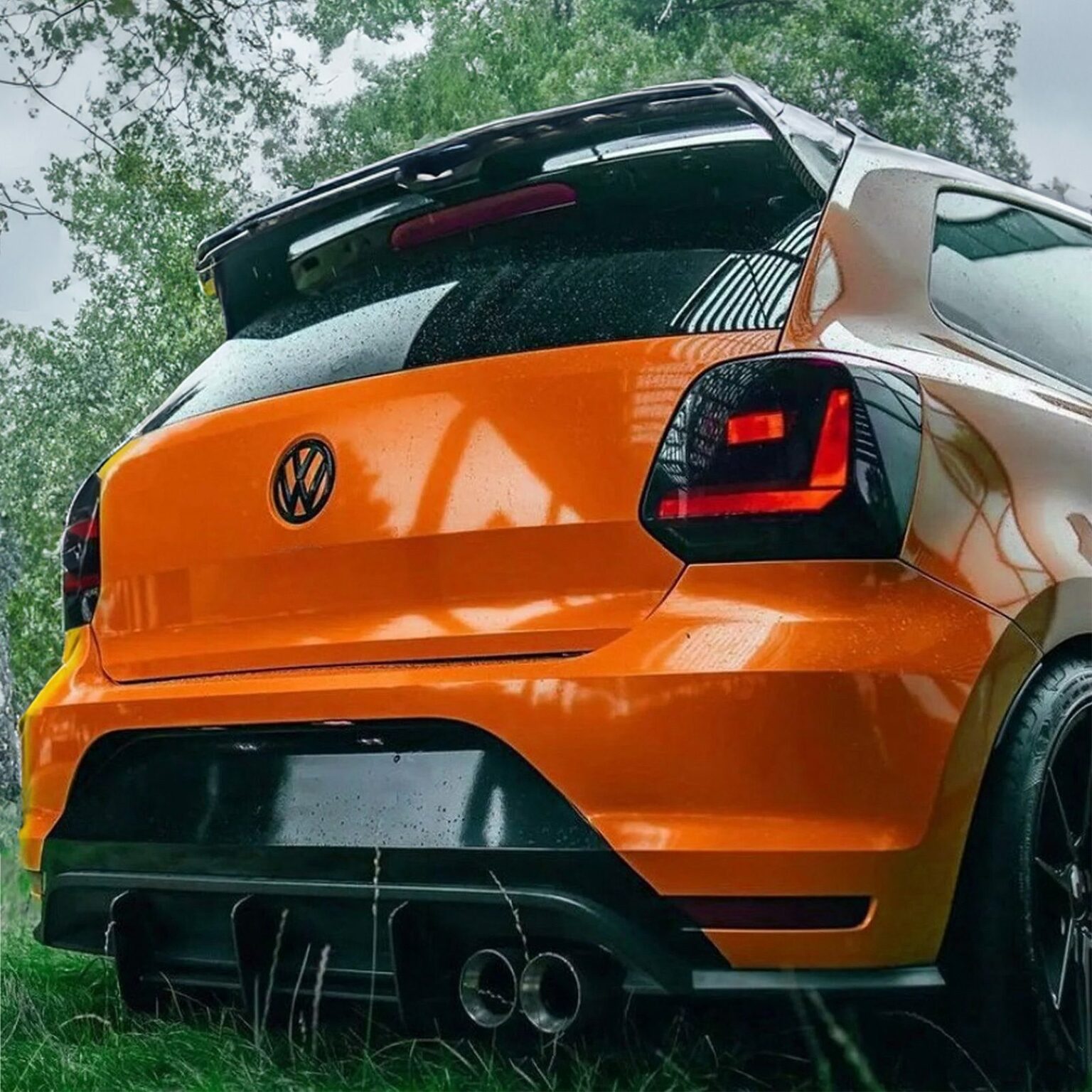 VW Polo MK5 2011-2018 Gloss Black Oettinger Style Rear Spoiler ...