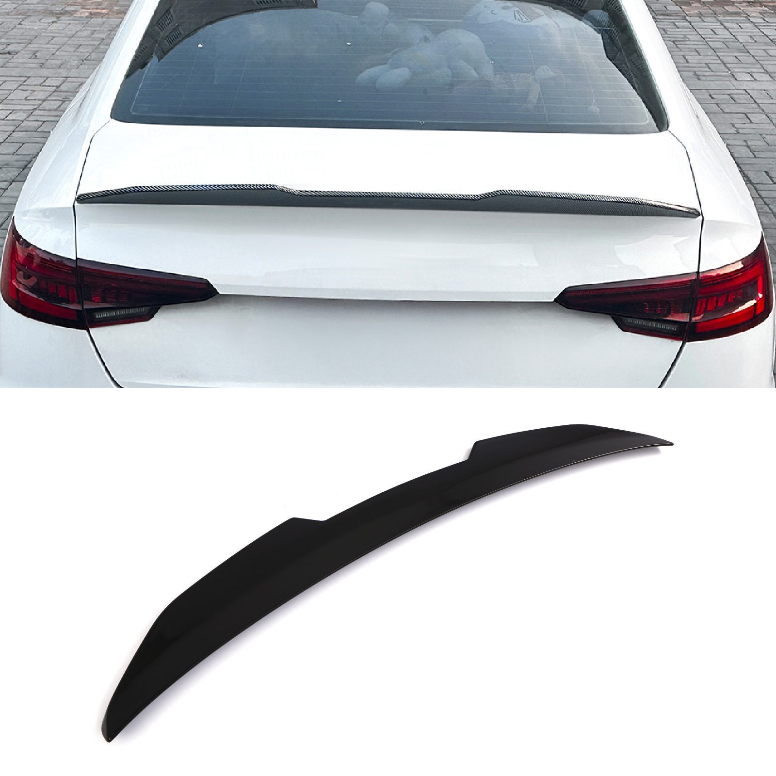 PSM Style Rear Trunk Spoiler Gloss Black – Audi A4 Saloon B9 17-24 ...
