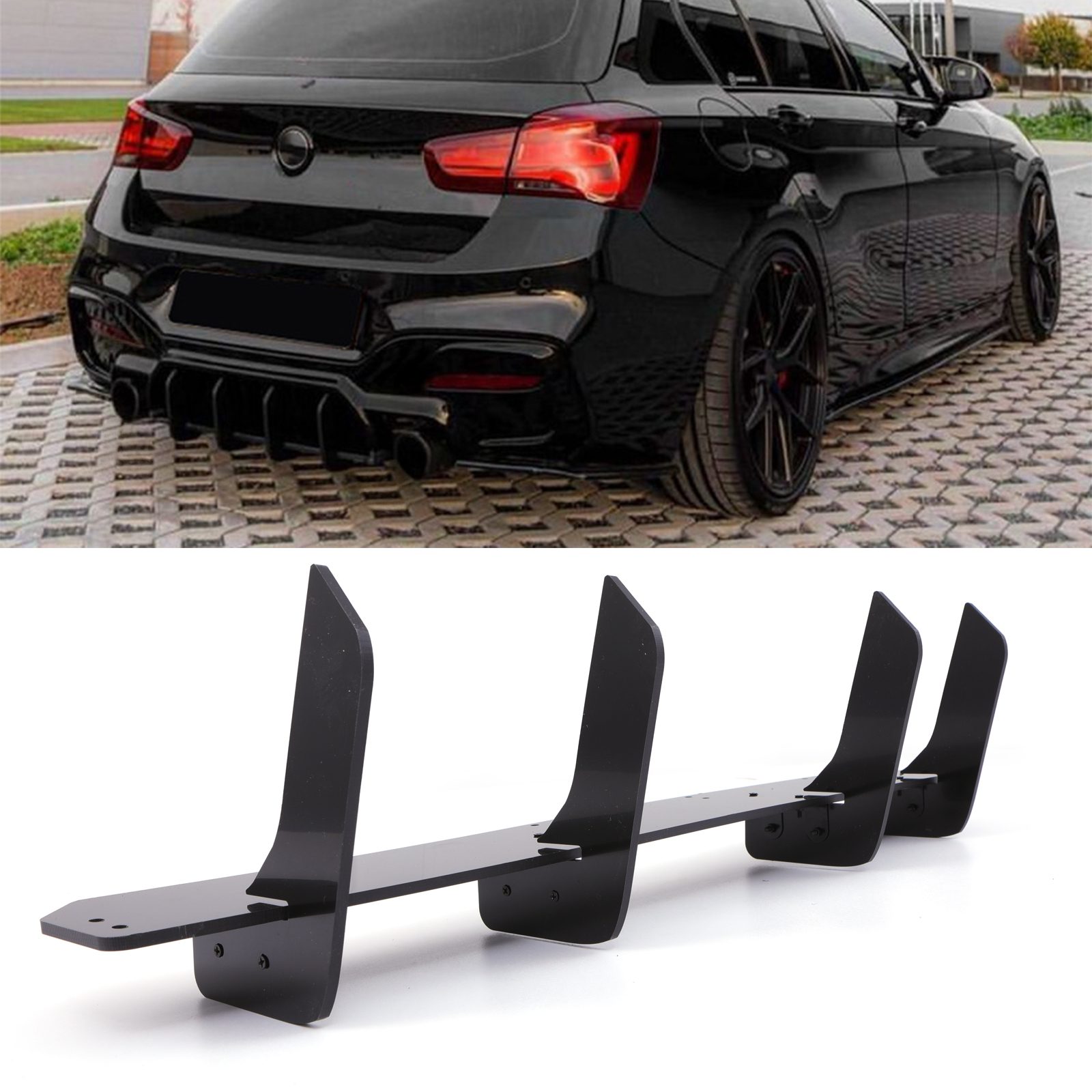Blade Style Rear Diffuser Gloss Black – BMW 1 Series M135i M140i F20 ...